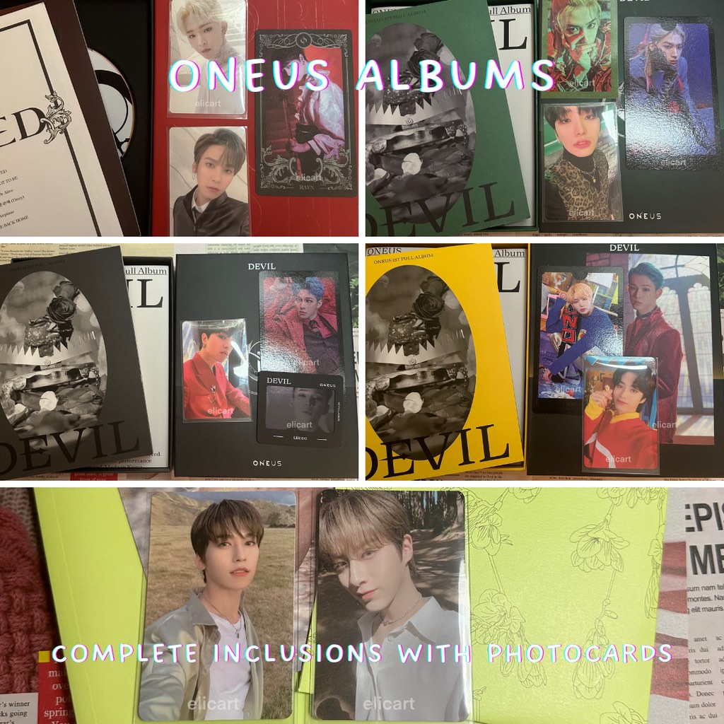 (read desc!) ONEUS Assorted Official Albums with Complete Inclusions ...