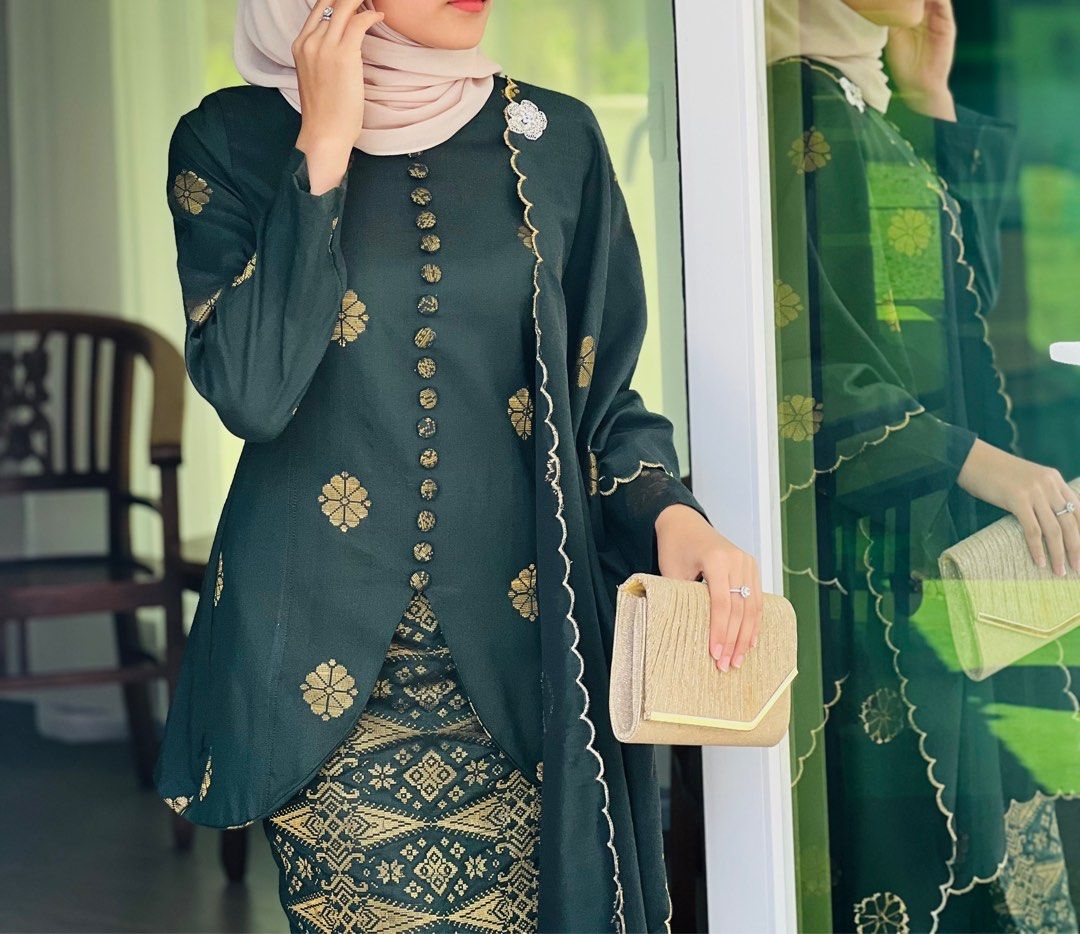 RENT Raya 2024 Songket Hijau Green with Selempang | EVENT | WEEDING ...