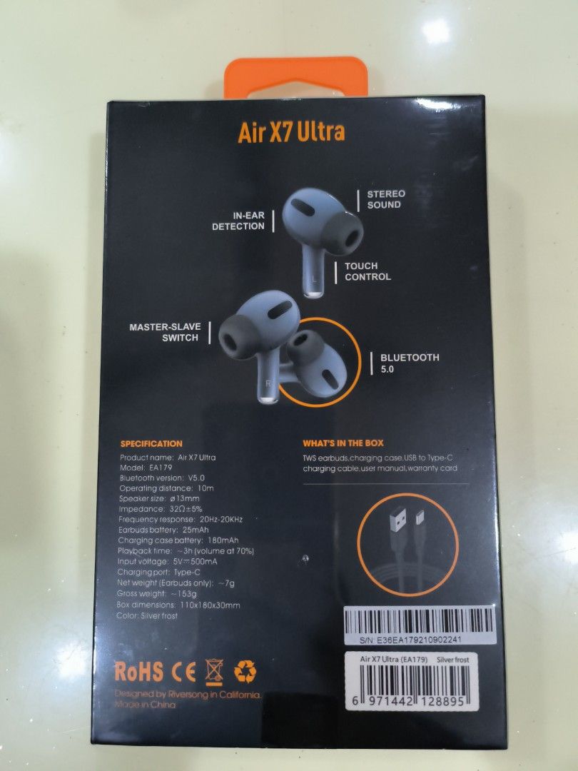 Riversong Air X7 Ultra TWS Earbuds, Audio, Earphones on Carousell