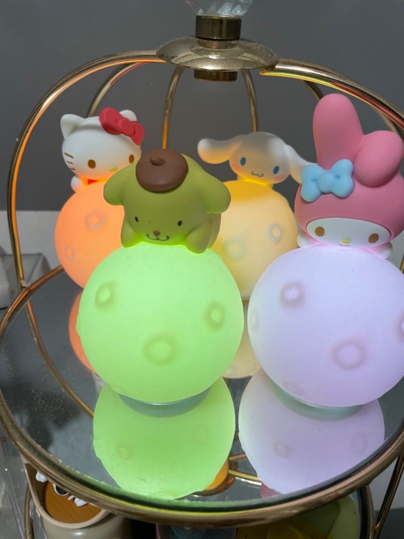 Sanrio hello kitty melody cinamaroll pompompurin lights popmart figures ...