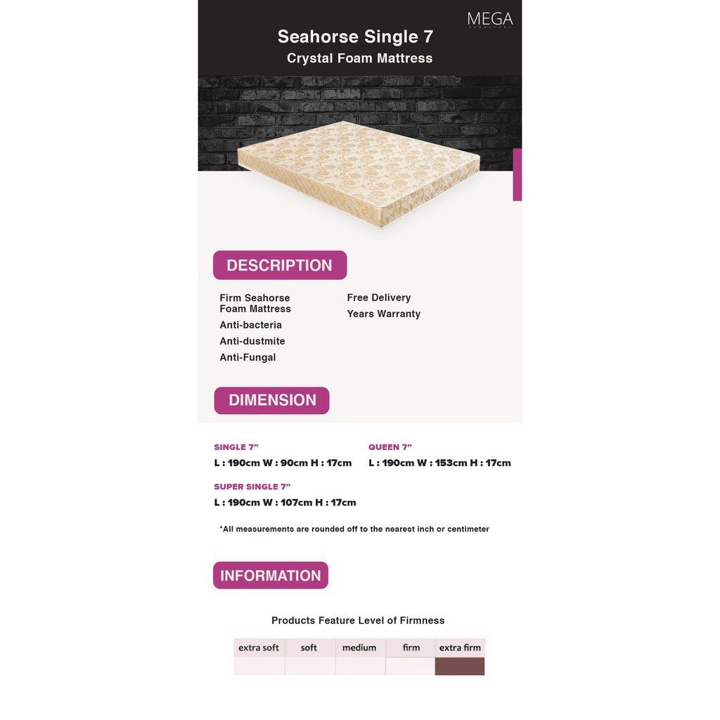 Seahorse crystal foam mattress store