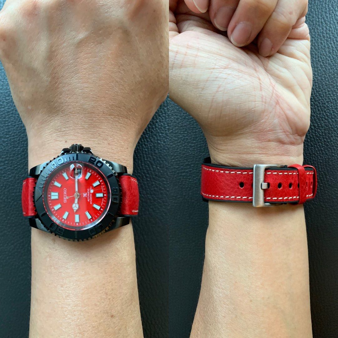 Seiko NH35 Red Diver, Luxury, Watches on Carousell