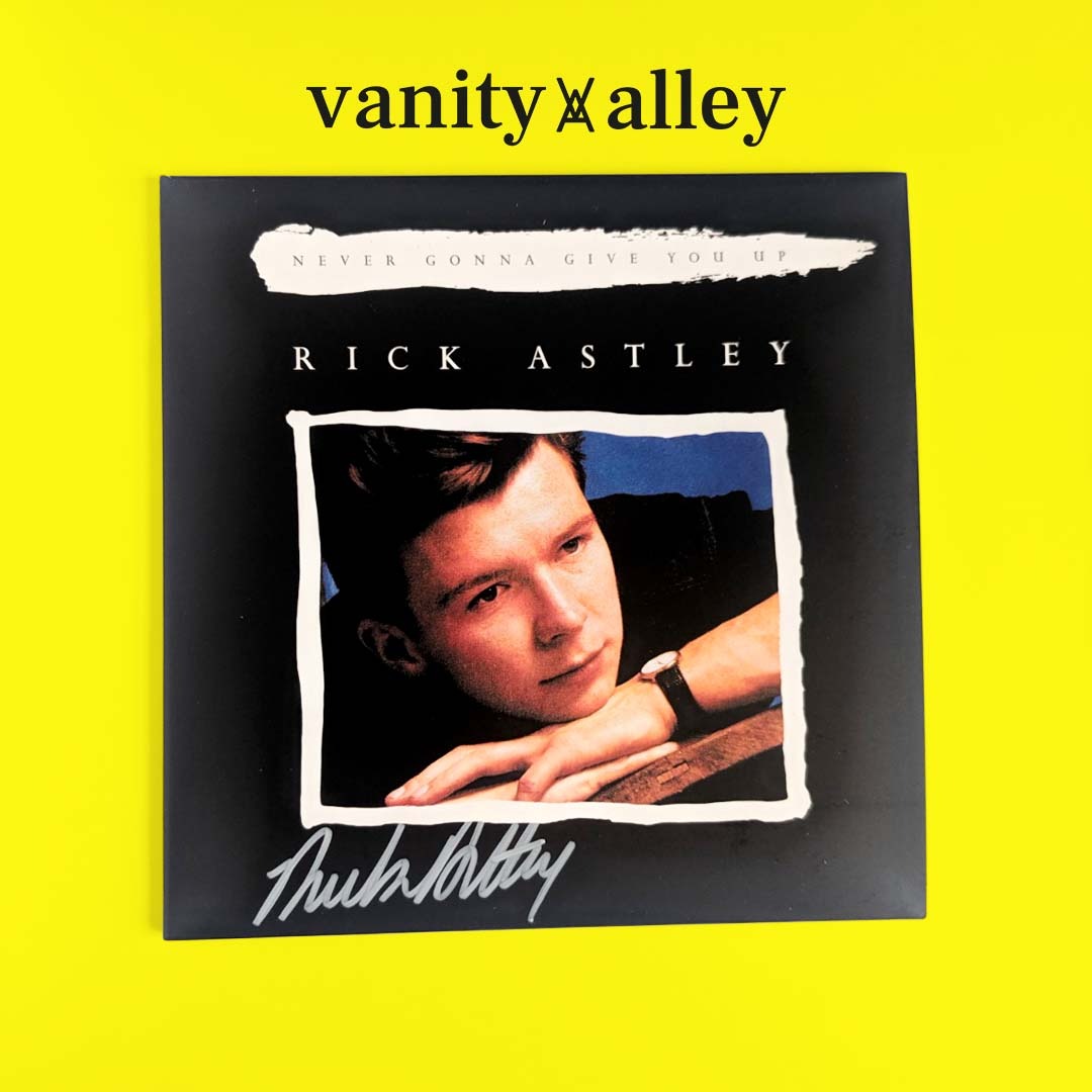 Signed Rick Astley Never Gonna Give You Up Limited Edition Blue 7 ...
