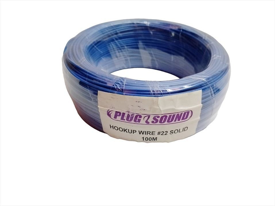 SOLID WIRE COPPER 22 AWG BLUE (1-ROLL/100-meter), ELECTRIC COPPER CABLE ...