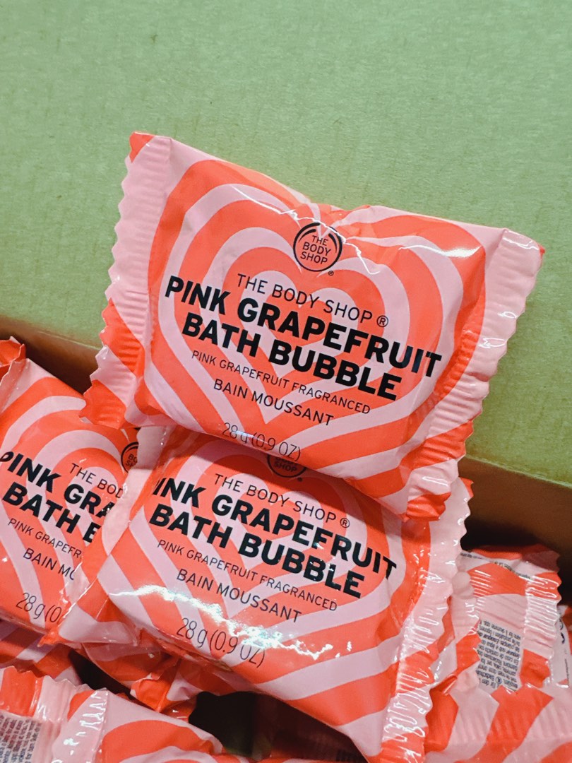 pink grapefruit bath bubble
