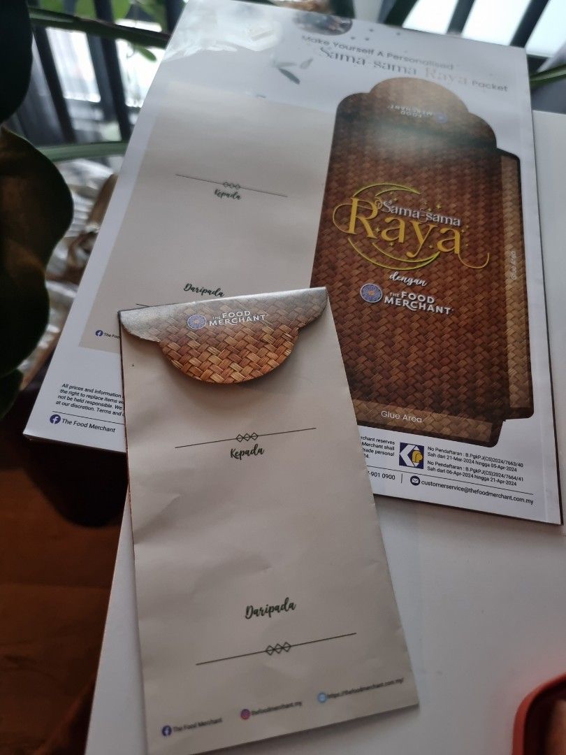 The food merchant DIY packet 2024 Sampul Duit Raya SDR Angpao/Angpow ...