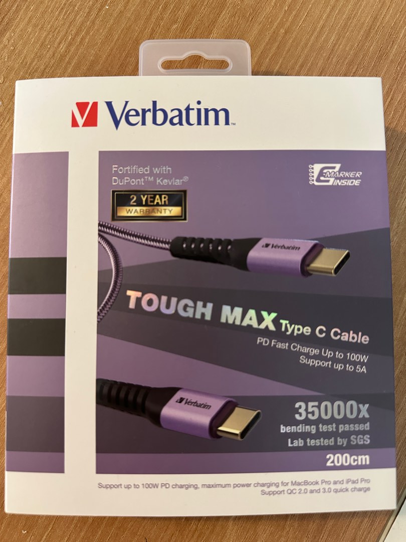 Verbatim Type C 充電紙, 手提電話, 電話及其他裝置配件, 充電器及電線 - Carousell