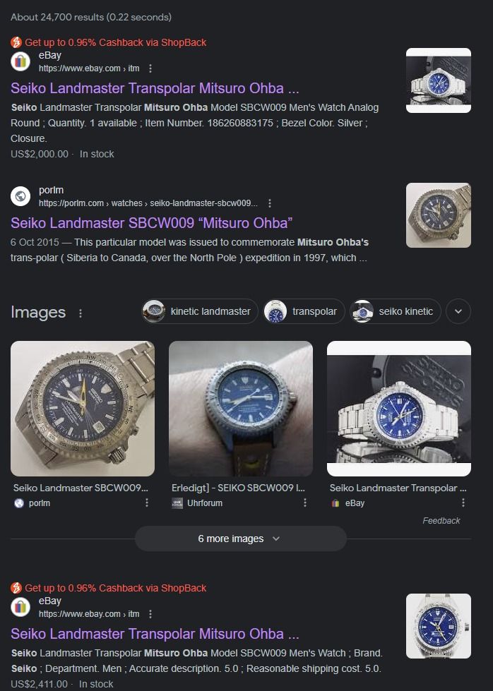 [Very Rare] Seiko Landmaster SBCW009 "Mitsuro Ohba" Full Titanium ...