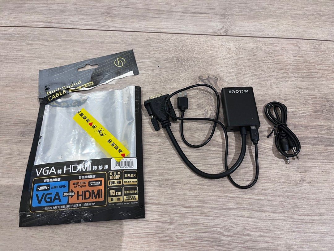 VGA 轉 HDMI, 電腦及科技產品, 電腦周邊產品, 轉接線及轉換器在旋轉拍賣
