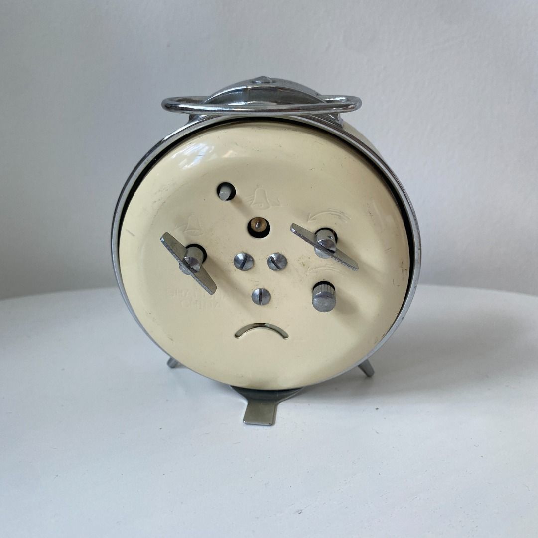 Vintage 1950s Diamond Space Age Sputnik Rocket Wind-up Alarm Clock ...