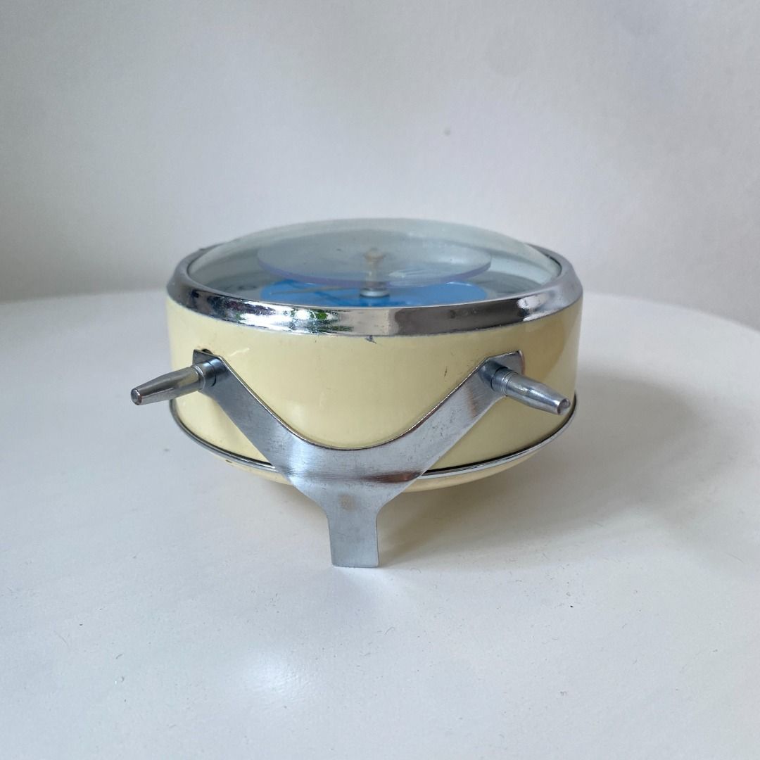 Vintage 1950s Diamond Space Age Sputnik Rocket Wind-up Alarm Clock ...