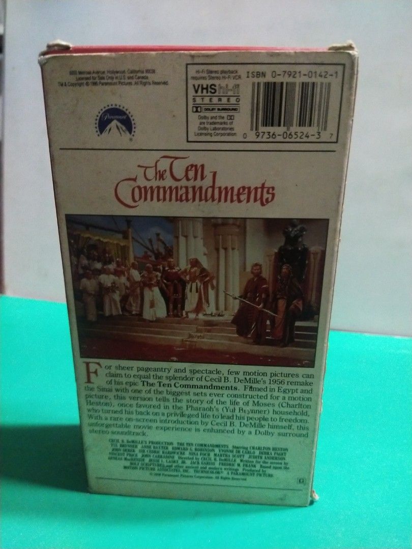 Vintage VHS tapes "The Ten Commandments"/1994/Nice collectible ...