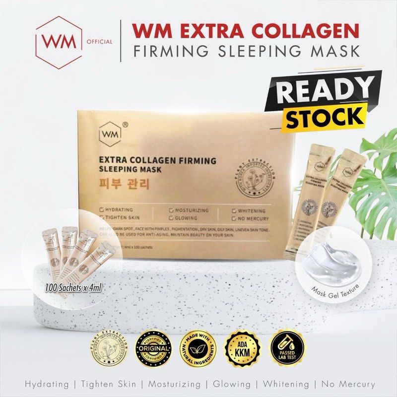 WM Extra Collagen Sleeping Mask (per 10 sachet), Beauty & Personal Care ...