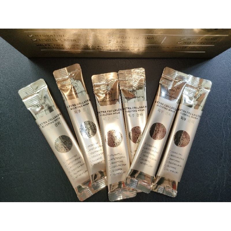 WM Extra Collagen Sleeping Mask (per 10 sachet), Beauty & Personal Care ...