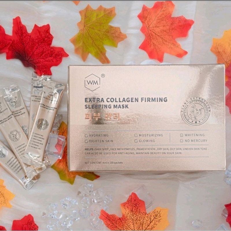 WM Extra Collagen Sleeping Mask (per 10 sachet), Beauty & Personal Care ...