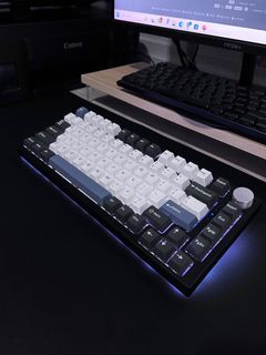 75% Custom Mechanical Keyboard (Dark Blue Samurai Keycaps) - Fully ...