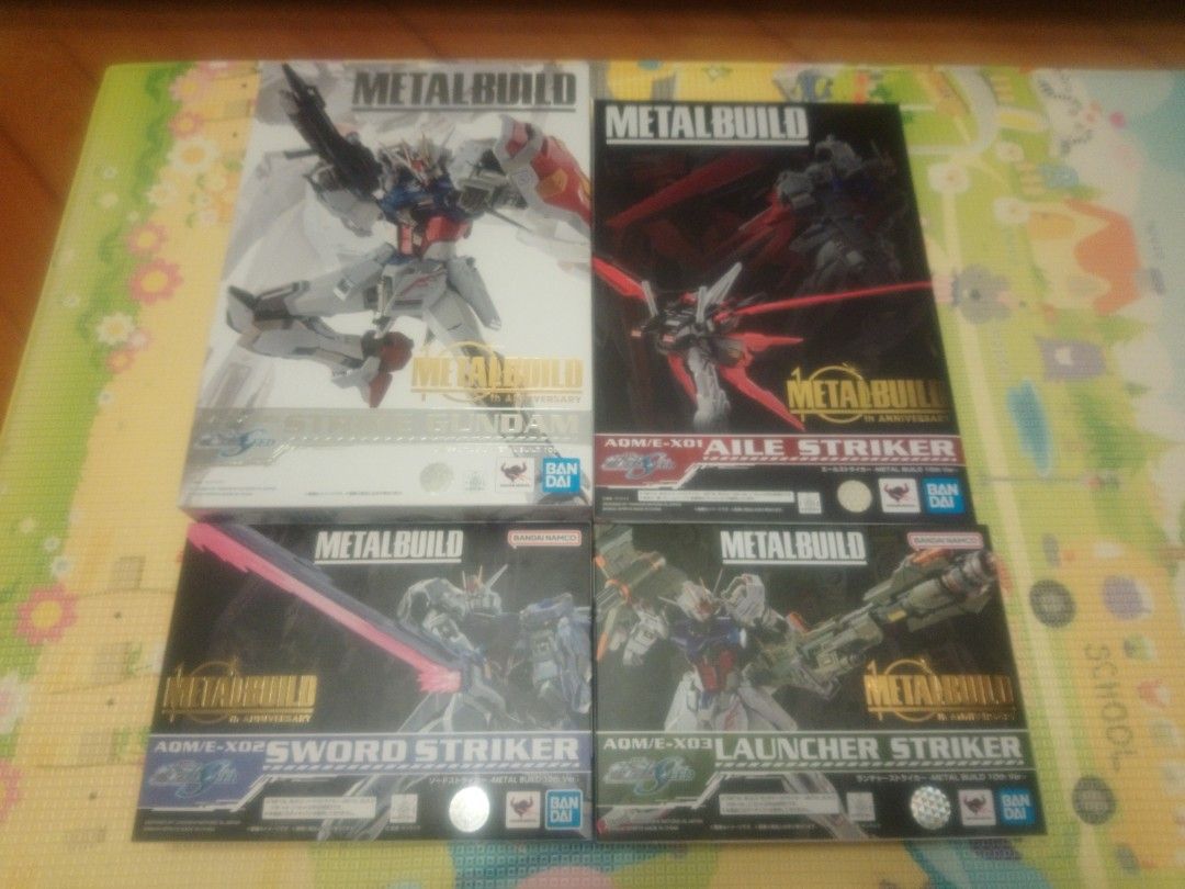全新 BANDAI TAMASHII NATIONS 魂商店 METAL BUILD STRIKE GUNDAM & AILE STRIKER & SWORD STRIKER ...