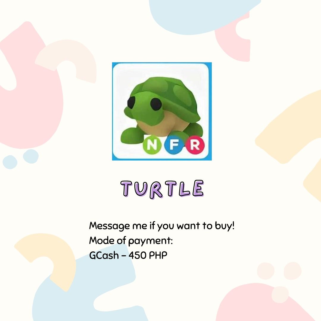 ADOPT ME NFR TURTLE (NEON FLY RIDE), Video Gaming, Video Games, Others ...