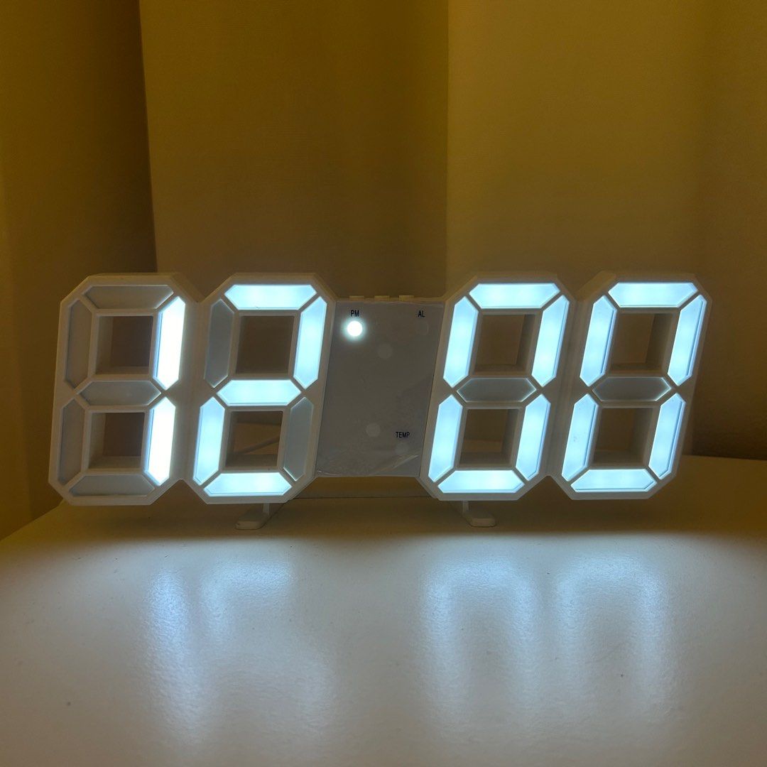 Aesthetic Digital Clock, Furniture & Home Living, Home Decor, Clocks on ...