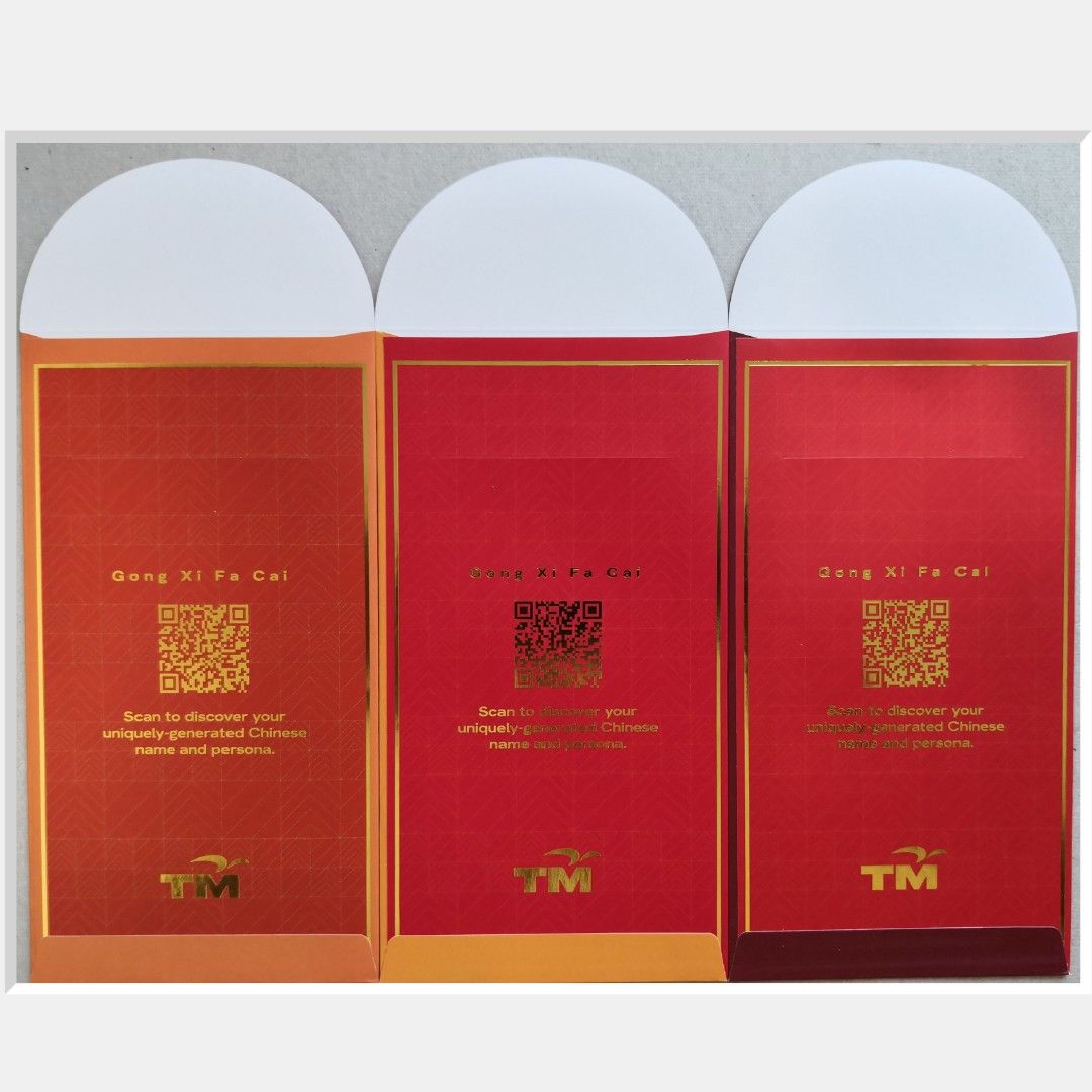 Ang Pow Packets - 2024 TM set of 3 design, Hobbies & Toys, Stationery ...