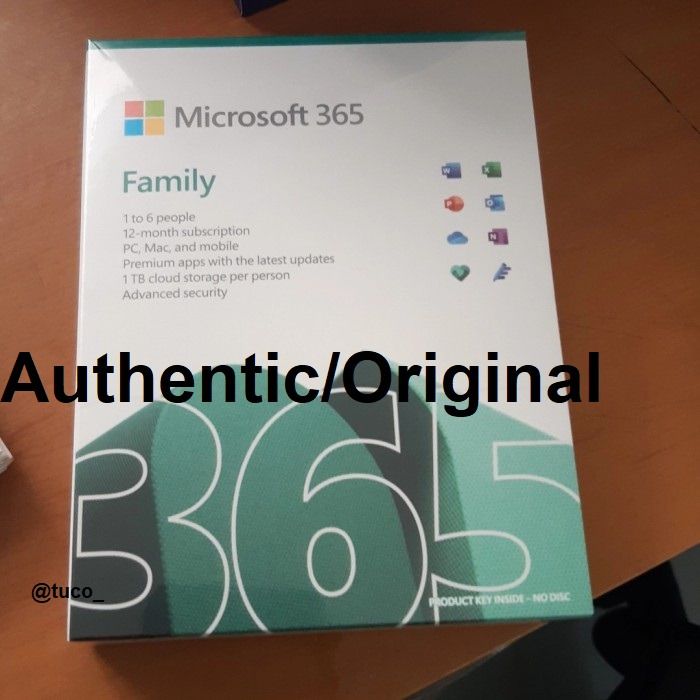 Authentic office 365 Family Subscription Office 365 UPGRADE 5 devices ...