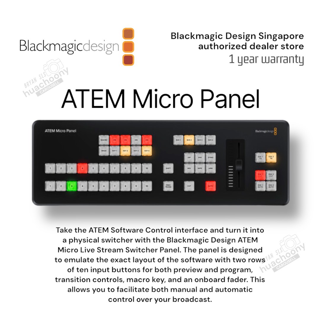 Blackmagic Design ATEM Micro Panel | Blackmagic Design ATEM Micro Live ...