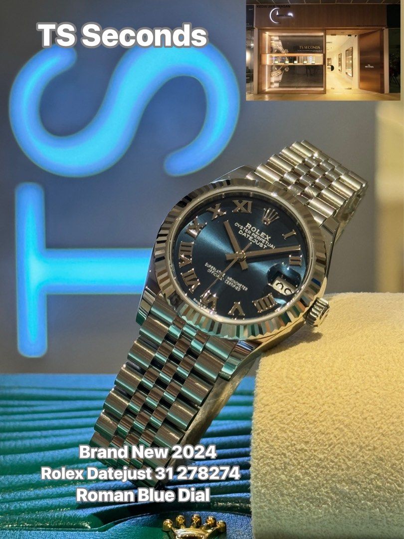 Brand New Rolex Datejust 31 278274 Roman Hour Marker Blue Dial 18K ...