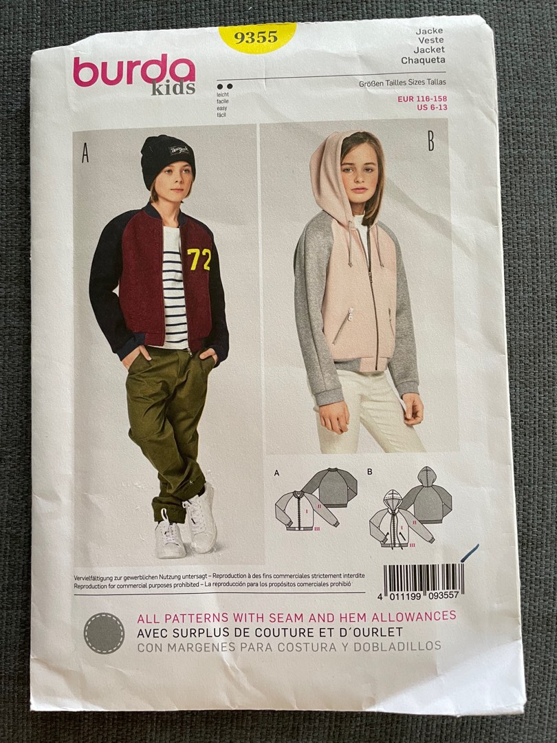 BURDA B9355 Paper Sewing Pattern, Hobbies & Toys, Books & Magazines ...