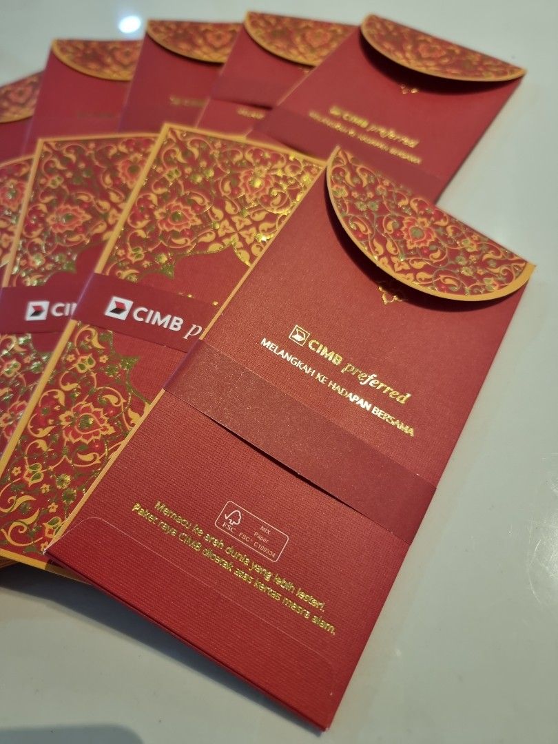 CIMB PREFERRED 2024 raya packets, Hobbies & Toys, Stationery & Craft ...