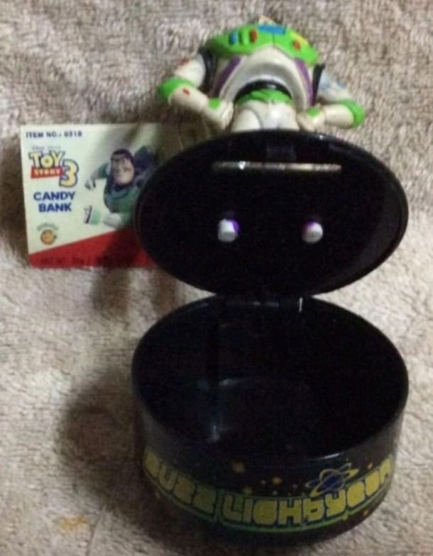 Disney Pixar Toy Story Buzz Lightyear Roundup Plastic Candy Container ...