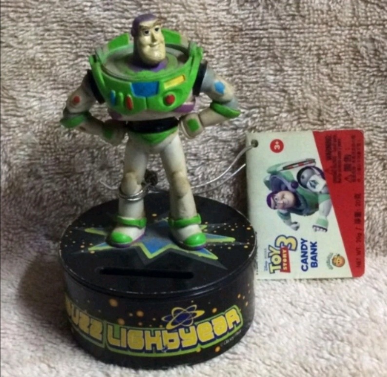 Disney Pixar Toy Story Buzz Lightyear Roundup Plastic Candy Container ...
