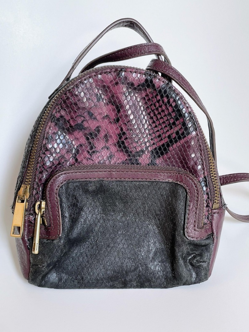 Fossil Maisie Mini Backpack Snake Original Authentic 100% Asli Tas ...