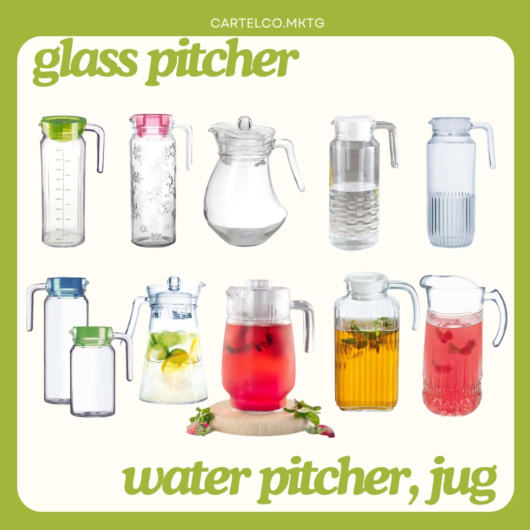 Glass pitcher, Water Glass pitcher, Branded and non Branded glass jug ...