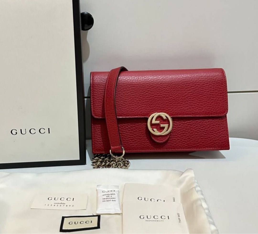 Gucci interlocking woc, Barang Mewah, Tas & Dompet di Carousell