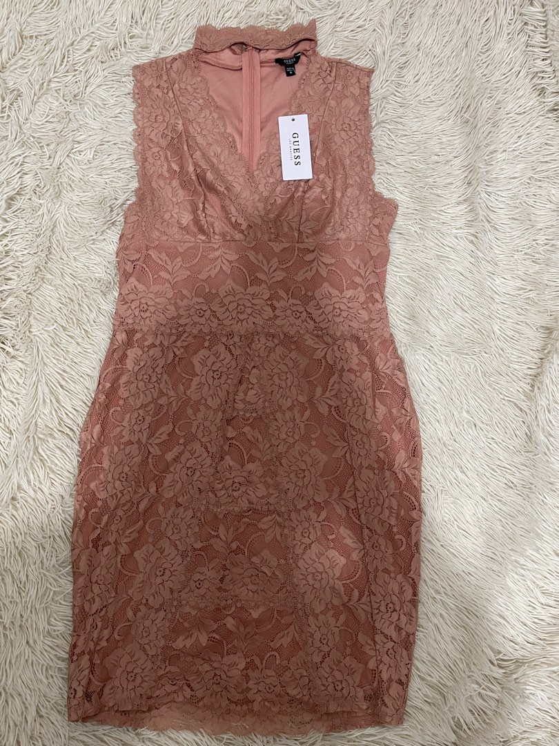 Guess Peach Dress, Women's Fashion, Dresses & Sets, Dresses on Carousell