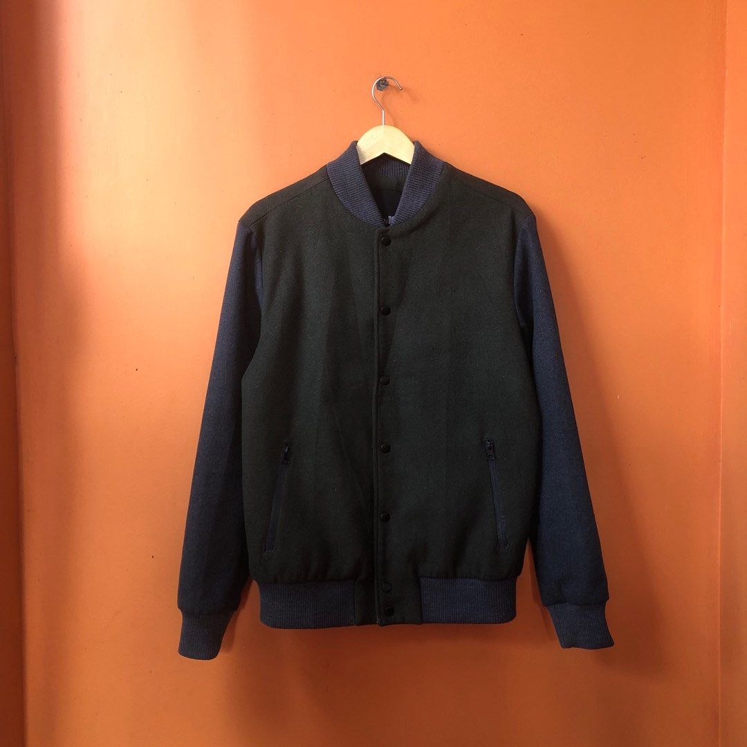 Jaket Bomber Top 10 Army and Gray Wool, Fesyen Pria, Pakaian , Atasan ...