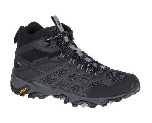 【二手】Merrell MOAB FST 2 MID GORE-TEX 黑色登山鞋26CM, 她的時尚, 鞋類, 運動鞋、球鞋在旋轉拍賣