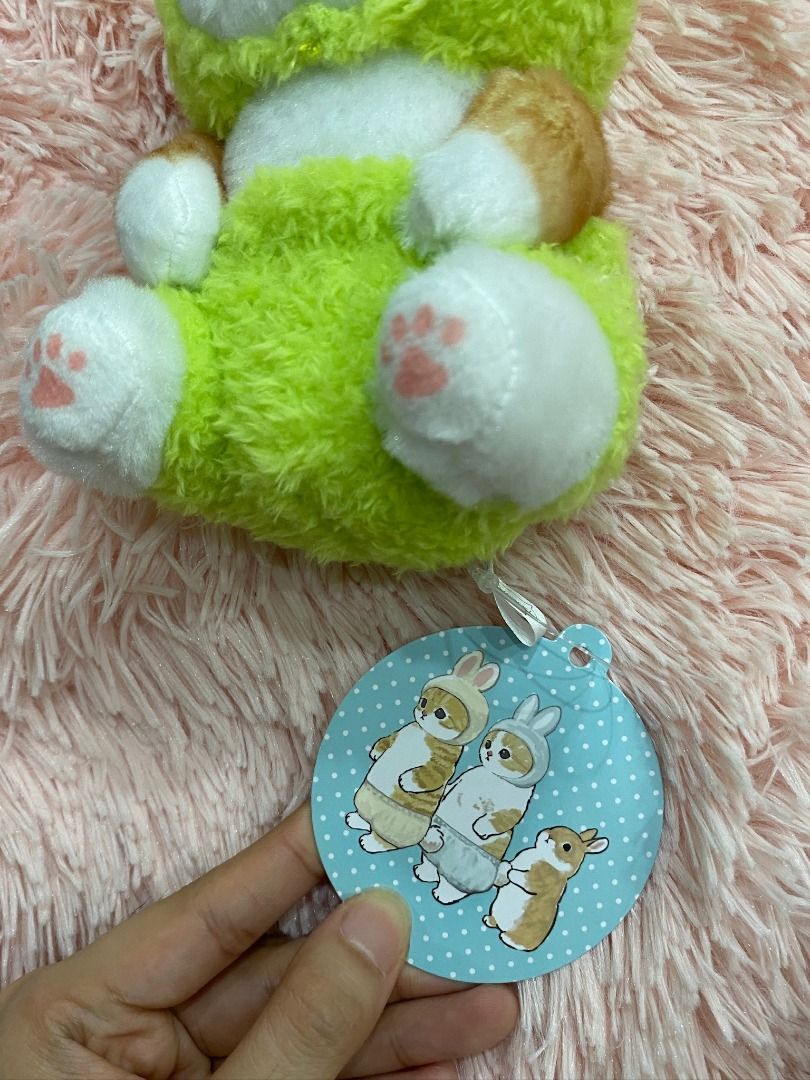 Mofusand Green Rabbit Usagi Nyan Cat Mascot Plush, Hobbies & Toys, Toys ...