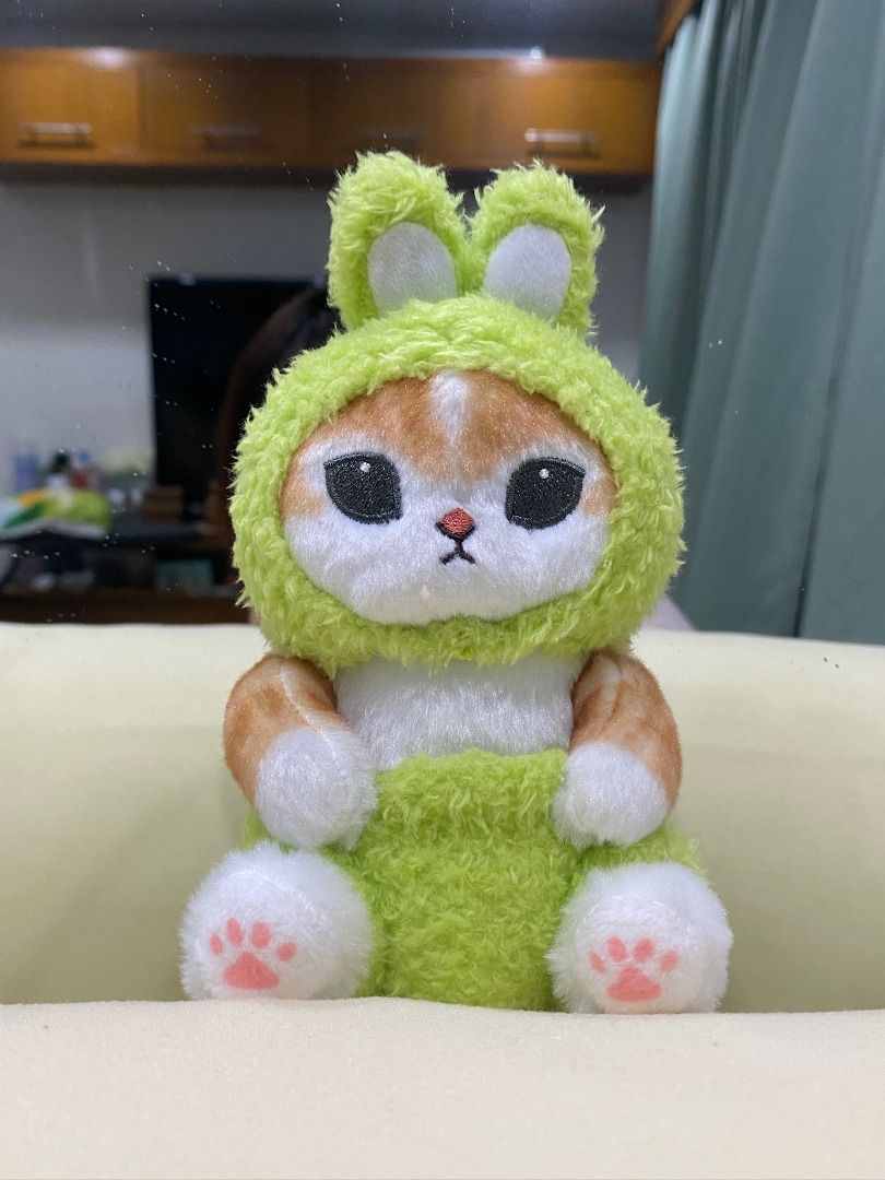 Mofusand Green Rabbit Usagi Nyan Cat Mascot Plush, Hobbies & Toys, Toys ...