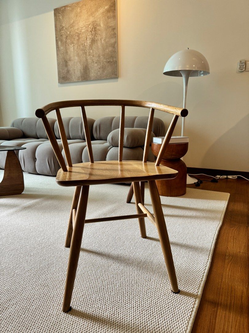 MUJI chair ( solid white oak ), Furniture & Home Living, Furniture ...