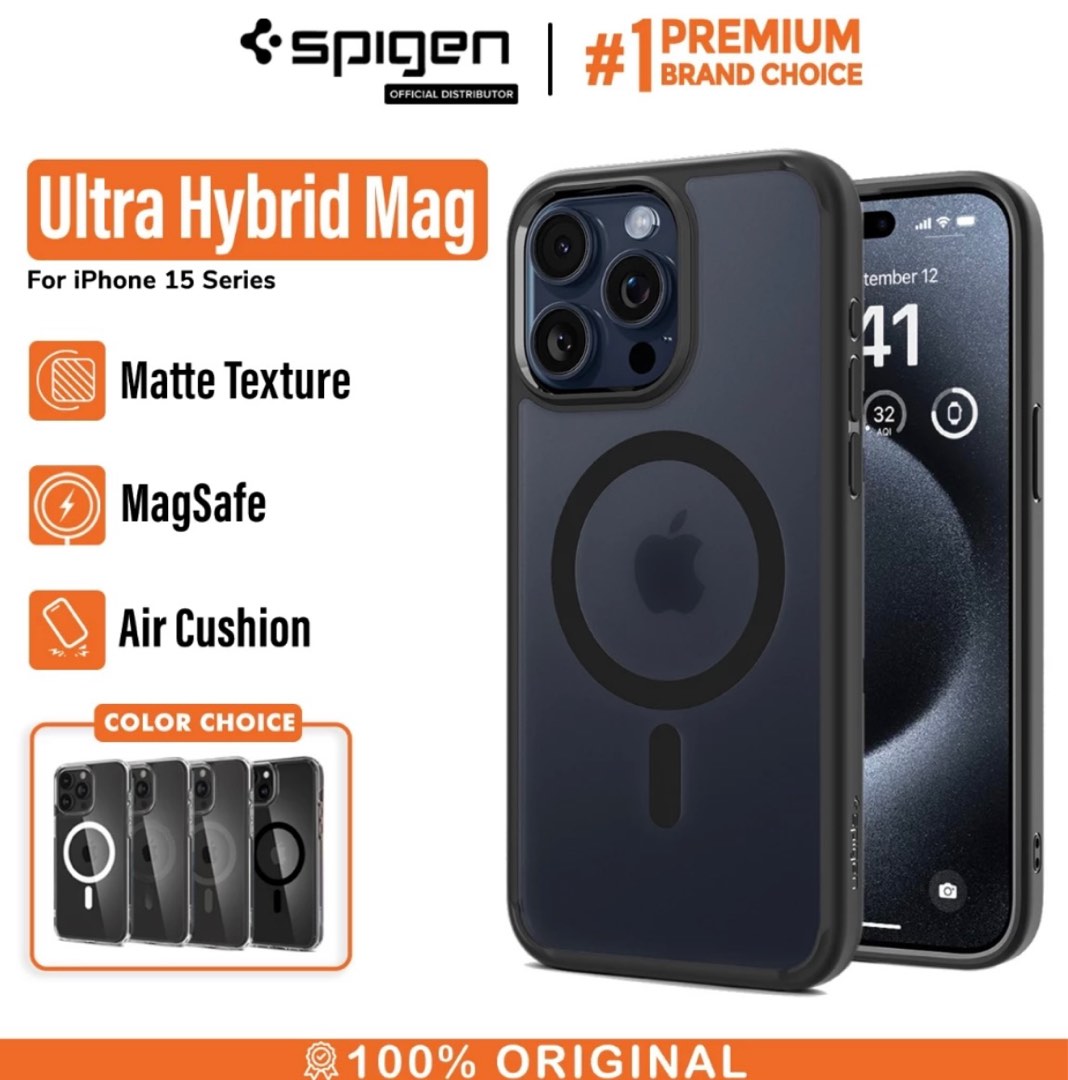 [NEW] Case iPhone 15 Pro Spigen Ultra Hybrid MagSafe Clear Casing ...