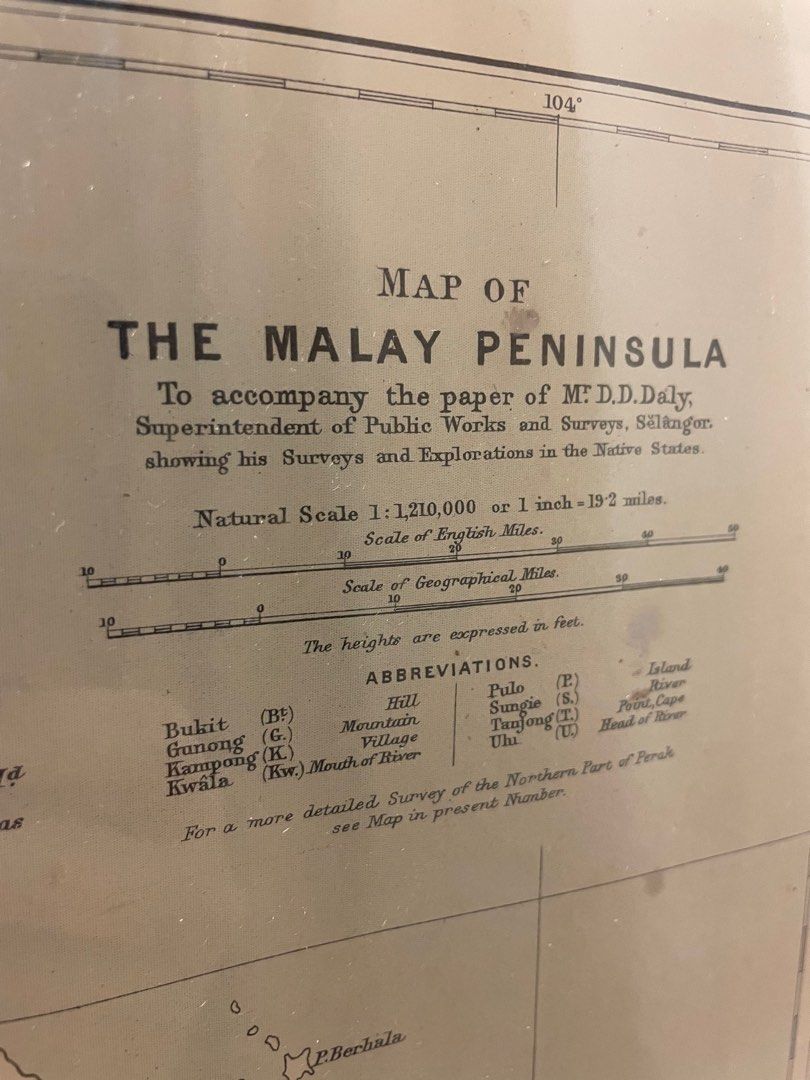 OLD MAP: Map of the Malay Peninsula 1882, Hobbies & Toys, Collectibles ...