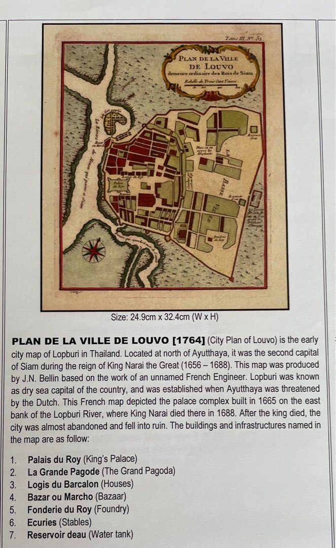 OLD MAP: Plan de la Ville de Louvo 1764, Hobbies & Toys, Collectibles ...