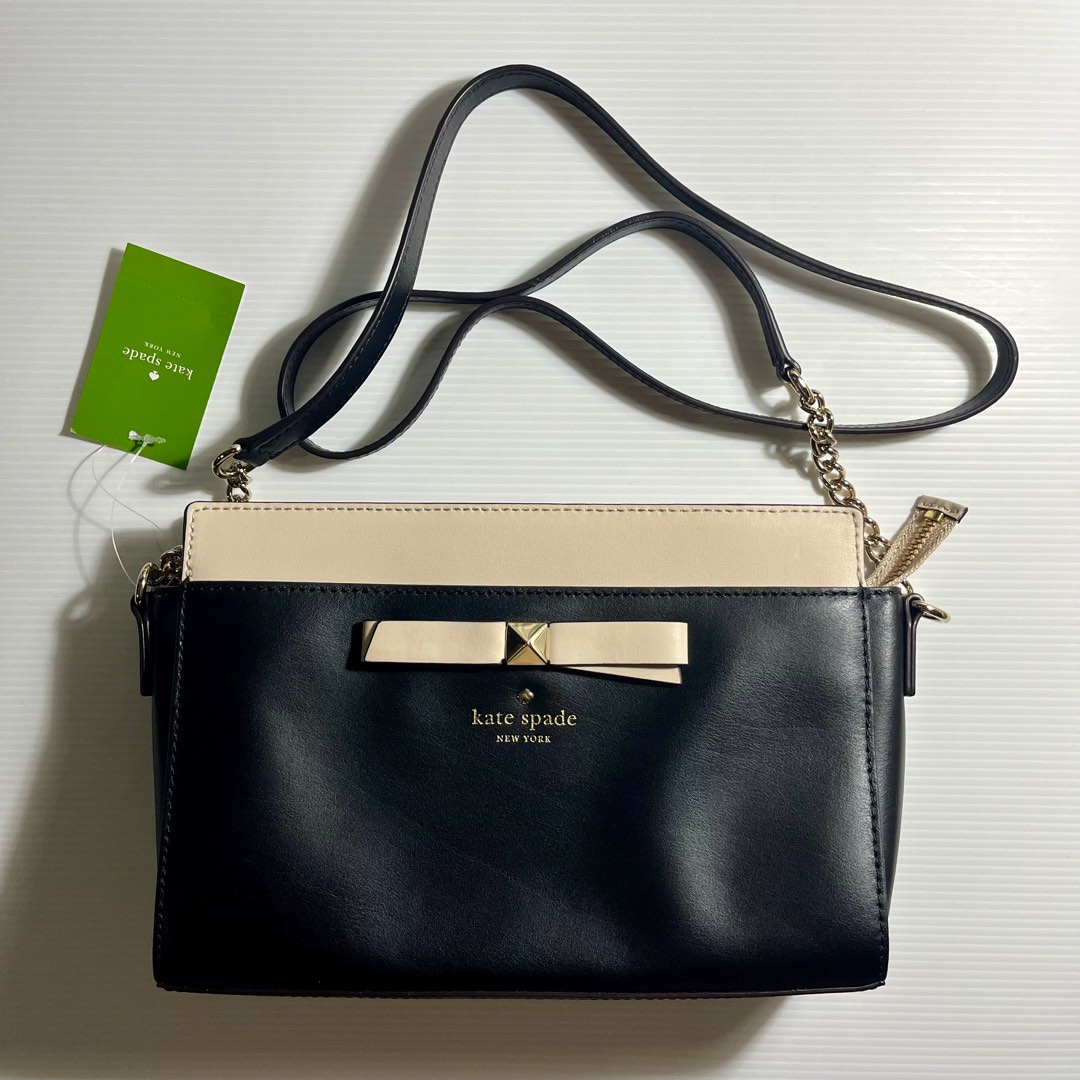 Original Kate Spade WKRU3255 Angelica Black/Doe, Women's Fashion, Bags ...