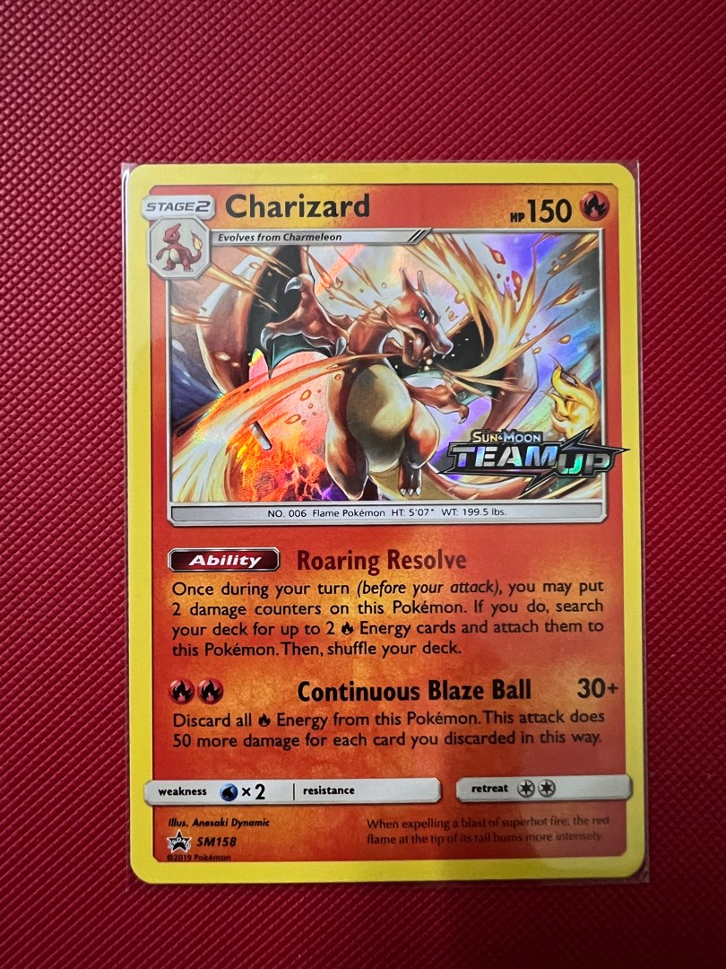 Pokemon Charizard Team Up Prerelease Promo TCG, Hobbies & Toys, Toys ...