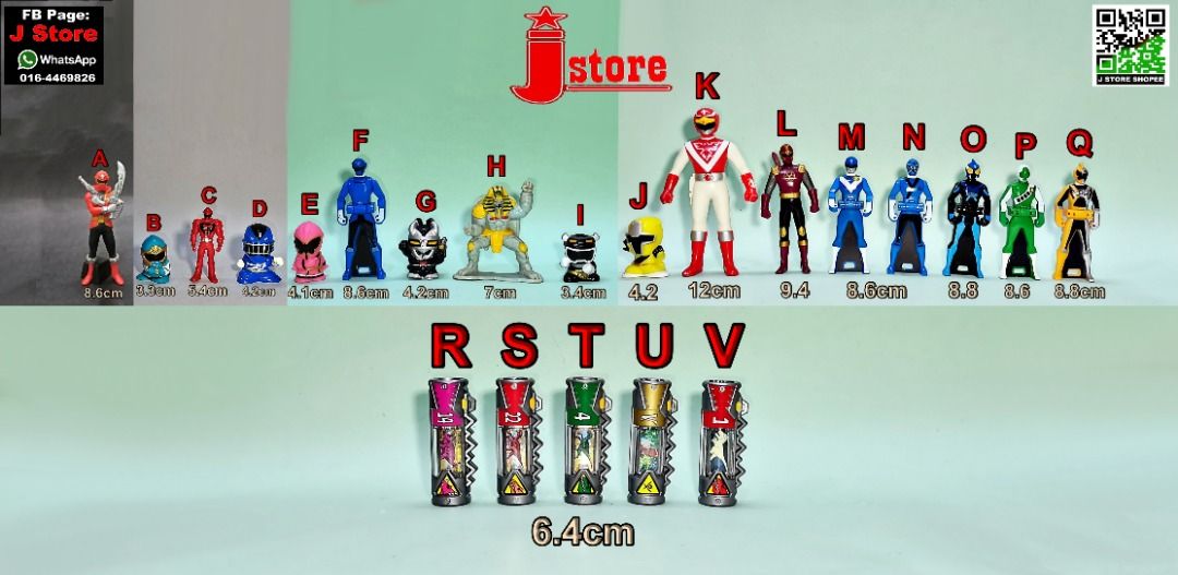 Power Rangers super sentai figure 7 ( J Store ), Hobbies & Toys, Toys ...