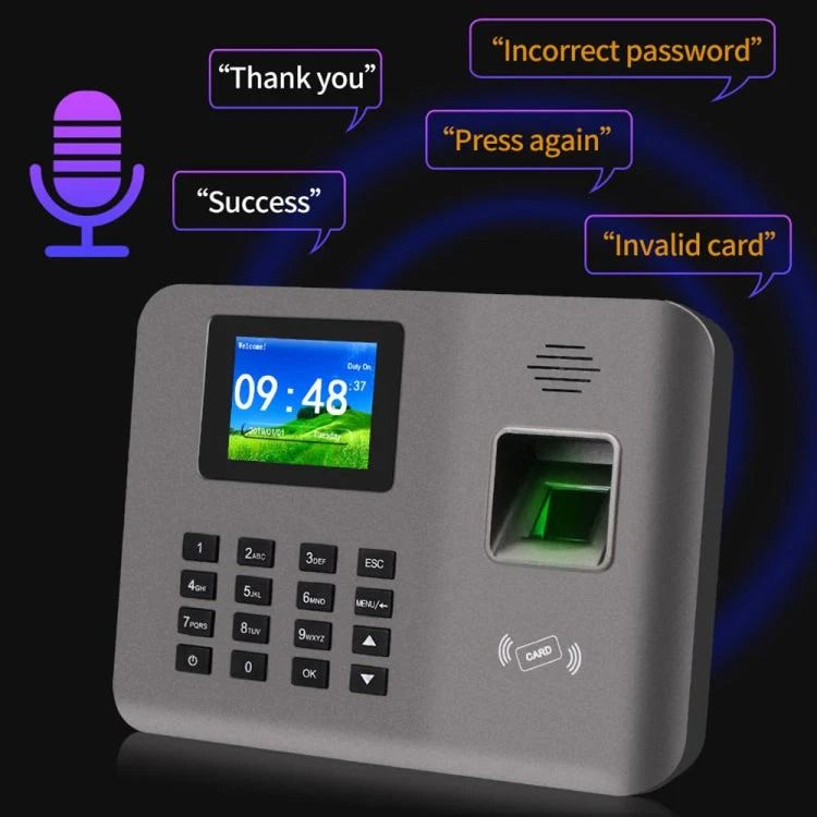Realand AL321 Fingerprint Time Attendance with 2.4 inch Color Screen ...