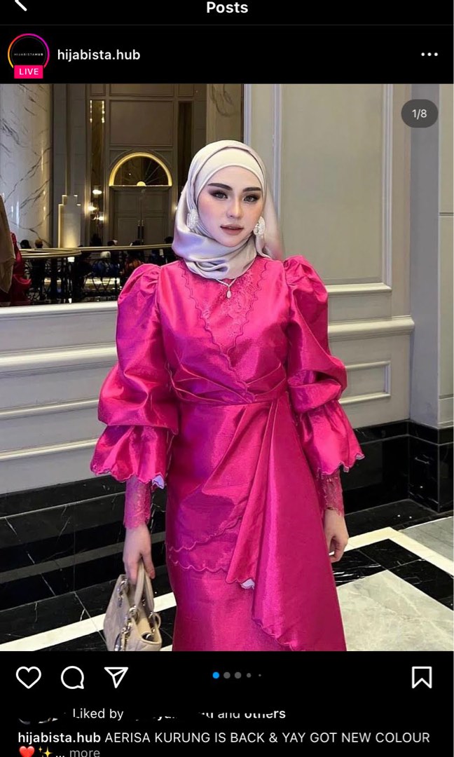 Hijabista Hub (S) Pink, Women's Fashion, Muslimah Fashion, Baju Kurung ...