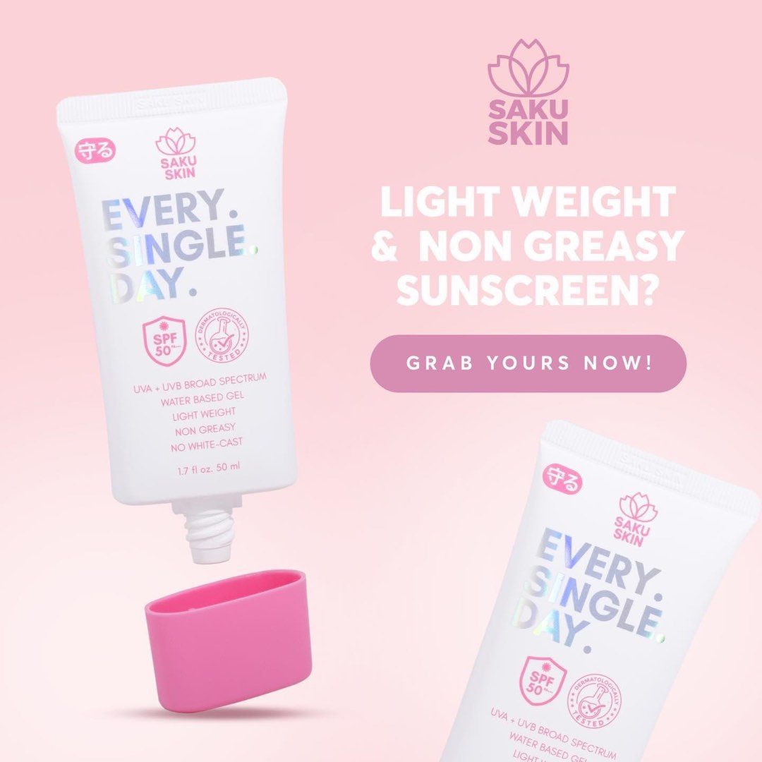 Saku Skin Sunscreen SPF50+++, Beauty & Personal Care, Face, Face Care ...