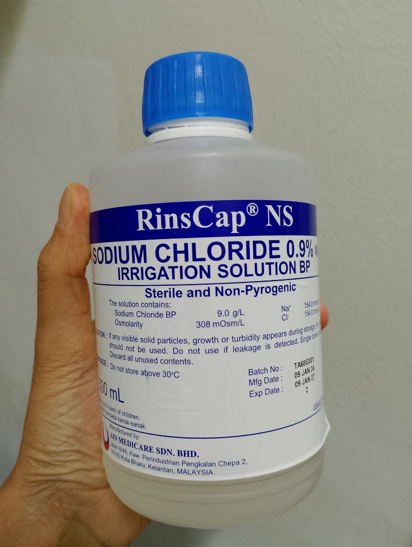 sodium chloride saline, Health & Nutrition, Health Supplements, Health ...